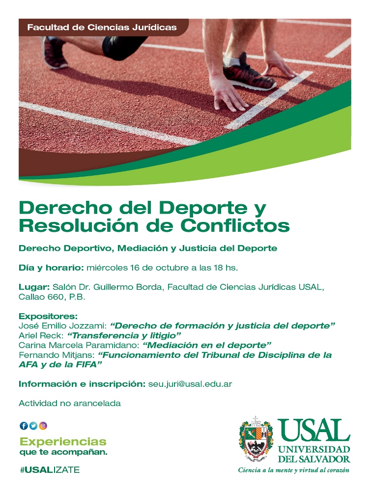 Derecho del Deporte y Resolución de Conflictos | Universidad del Salvador